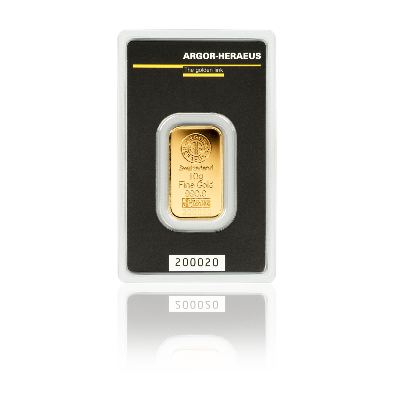 Goldbarren - 10 g .9999 ARGOR-HERAEUS