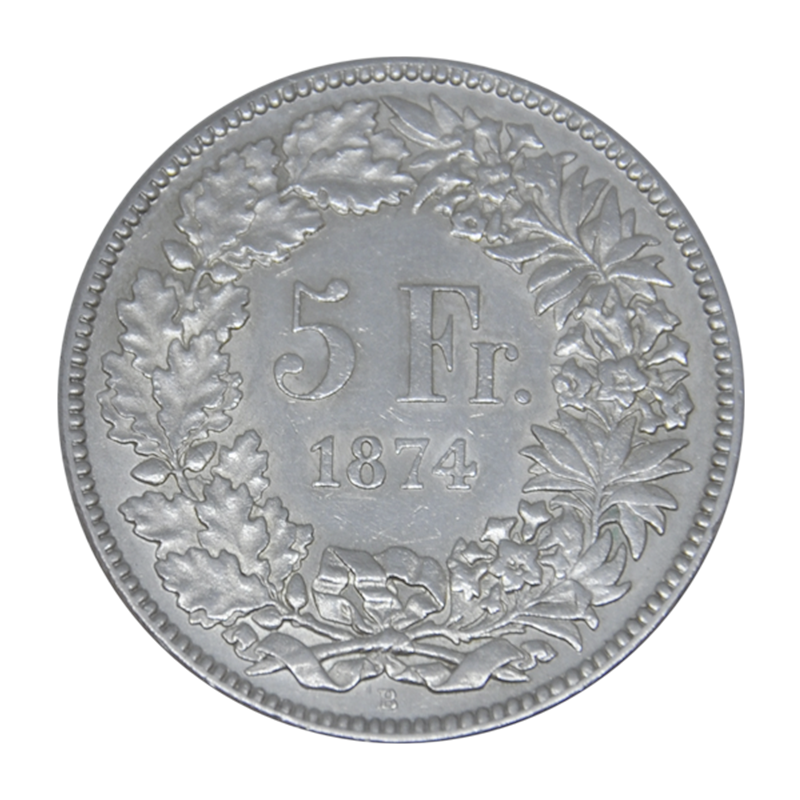 Schweiz 5 Franken - 1874 B (sitzende Helvetia)
